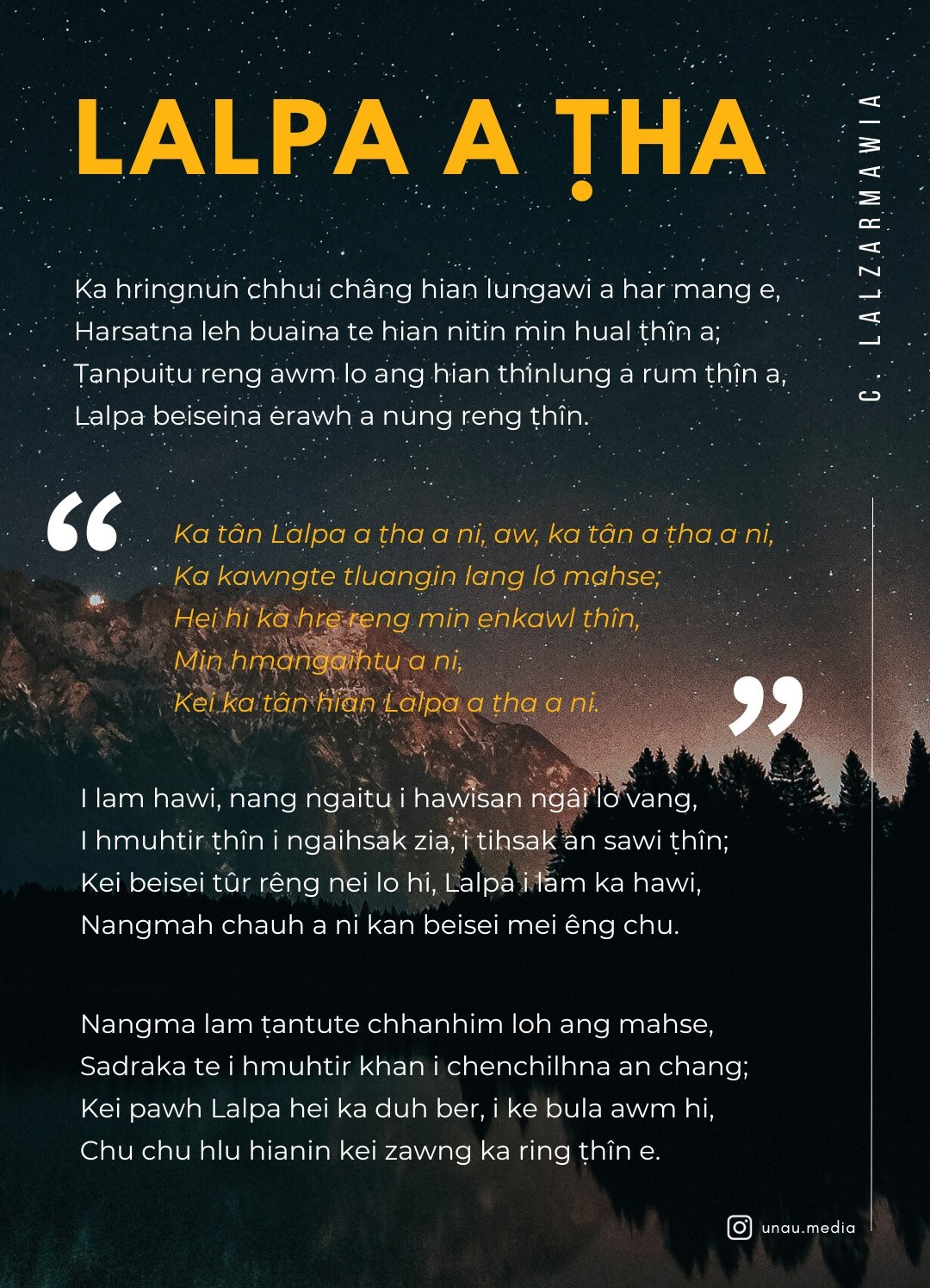 Lalpa a Tha (Lyrics, Solfa & Translation) - C Lalzarmawia